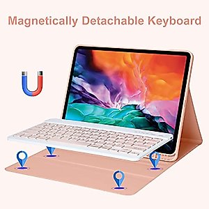 Keyboard Case for New iPad Pro 12.9 inch 2022-6th Generation / 2021-5th / 2020-4th / 2018-3rd Gen, Smart Magic Keyboard - Wireless Detachable - with Pencil Holder -iPad Pro 12.9 Case with Keyboard