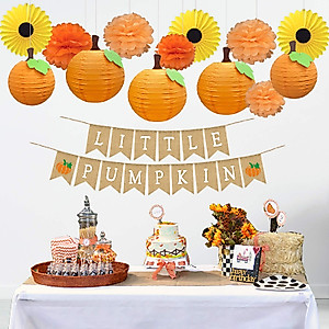 CHRORINE Fall Home Decor Birthday Party Decorations, Fall Little Baby Pumpkin Party 1st Birthday Baby Shower Decorations, Autumn Class School Office Decor