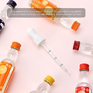 Aieve Glass Dropper Pipettes Compatible with SodaStream Bubly Drops Flavors (6 Pack)