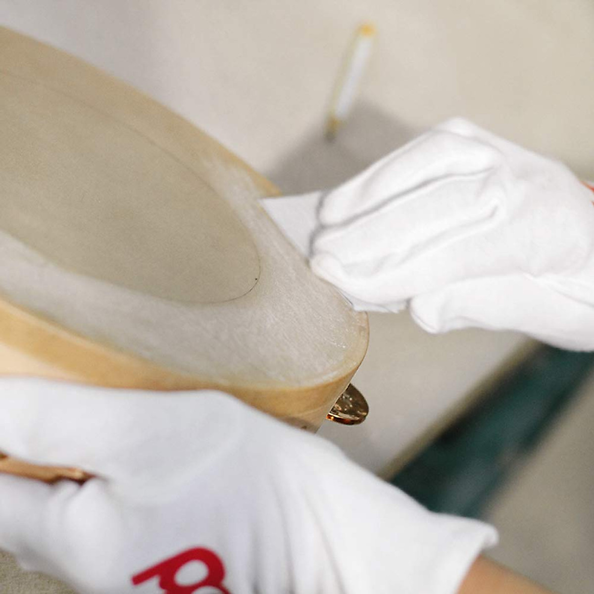 Meinl Percussion AE-MTAH2BO Artisan Edition Maple Tambourine with Calf Skin Head and Bronze Jingles, 2 Rows