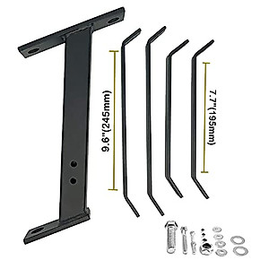 COATTOA Trailer Hitch, Tow Hitch for Lawn Mower, Tractor Towing Hitch with 2 Pairs of Mounting Bars, Trailer Hitch Receiver, Tine Tow Dethatcher Trailer Hitches(Solid Iron Construction)