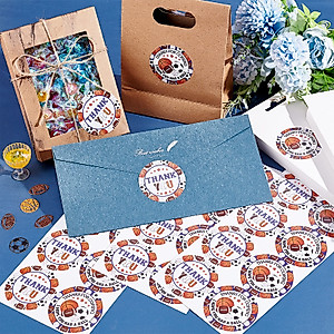 Sursurprise Sports Stickers All Star Thank You Circle Labels Sports Themed Birthday Party Favors 2 Inch 48 Pack