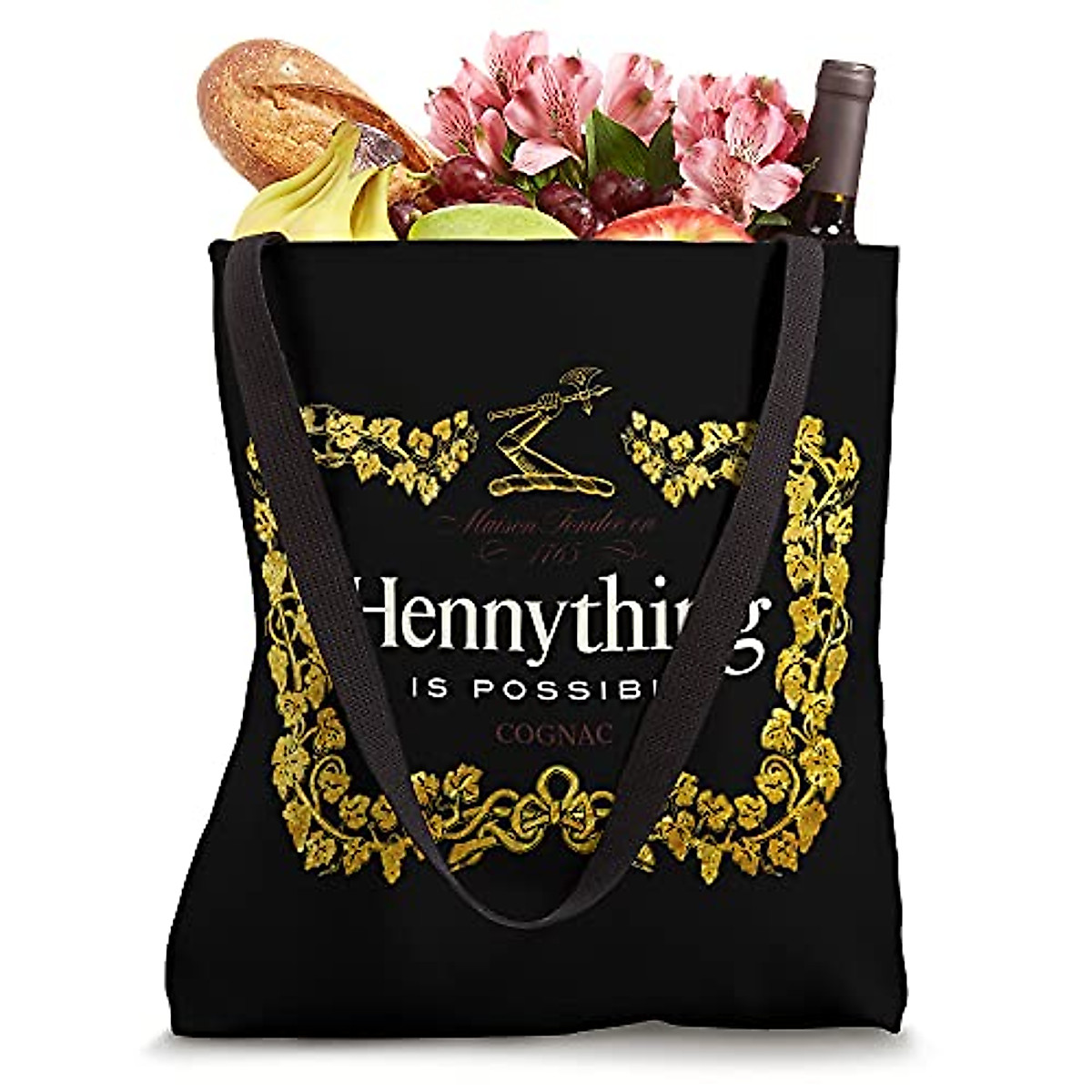 Henny Shirt, When the Henny's in the system. Henny Parody Tote Bag