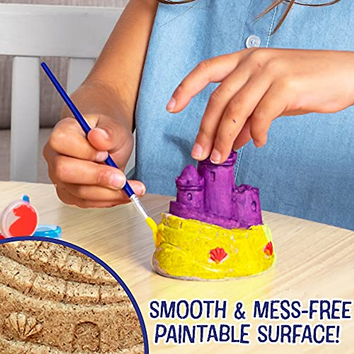 Made By Me Paint Your Own Sand Figurines by Horizon Group USA, Create Sand-Inspired Sculptures, Easy-to-Paint & Mess-Free Surfaces, Includes Acrylic Paint, Paintbrush, 3 Figurines & More, Multi, 208242H