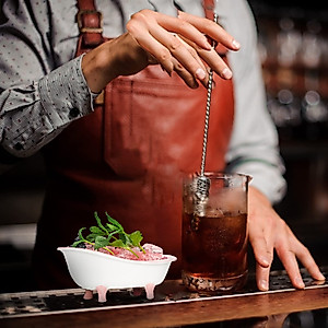 Ceramic Bathtub Bowl Cocktail Cup: Novelty Bathtub Wine Glasses Cocktail Sorbet Smoothie Cold Drink Cup Container for Home Bar Party Gift Pink