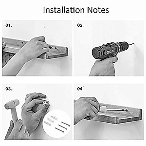 PIBM Stylish Simplicity Shelf Wall Mounted Floating Rack Shelves Solid Wood Tv Wall Bookshelf Save Space Bearing Strong Easy to Clean Bedroom, Black Walnut , 120x10cm