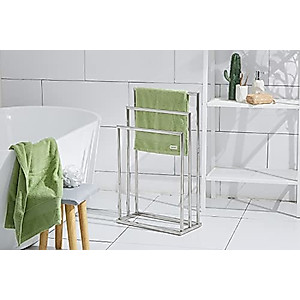 Freestanding Towel Rack, 3 Tier Stainless Steel Towel Bar Stand for Bathroom, Chrome Plated DECLUTTR