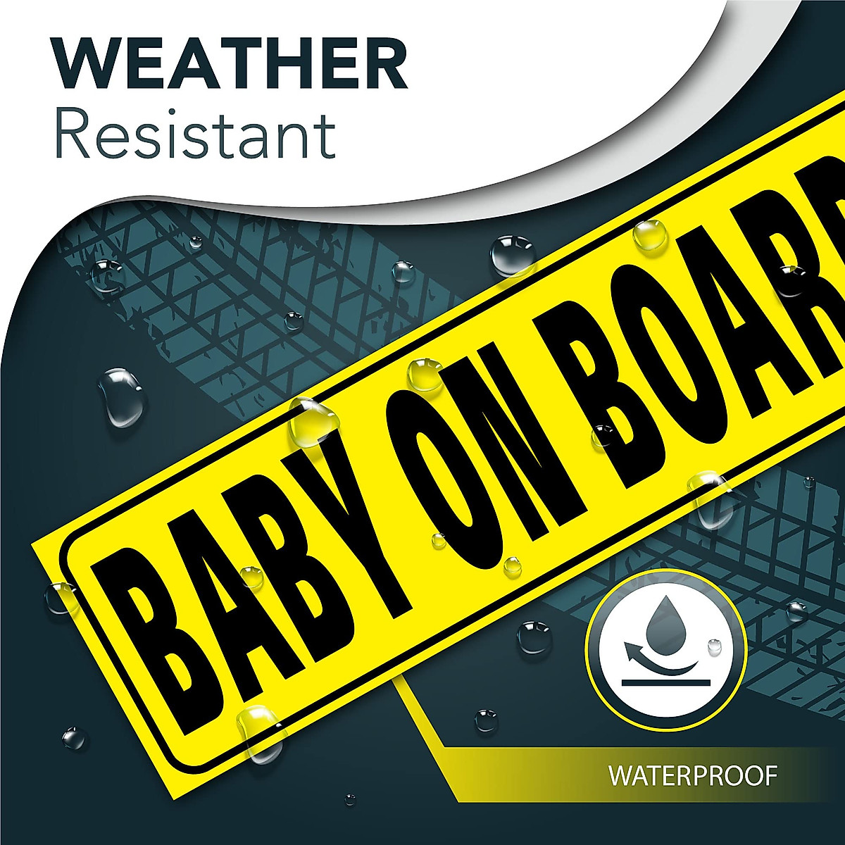 2 PC Baby on Board Car Magnet - 10 x 3 Babies on Board Keep Distance - Be Careful Baby on Board Magnet for Car - Children on Board Magnet for Bumpers