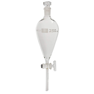 GSC International SFGS250 Separatory Funnel with Glass Stopcock, 250ml