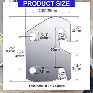 PAGOW 2Pcs #10 Hook Plates, Universal Bed Rail Hook Plates Frame Bracket Headboard Footboard with Pin Replacement Wooden Bed Parts or New Bed Constructions