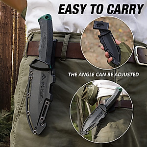 FLISSA 4-7/8” Survival Knife and 16 in 1 Multitool