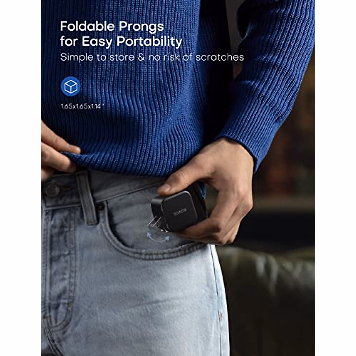 USB C Fast Charger, KOVOL Sprint 25W Super Fast Charger, Foldable Type C Wall Charger PPS PD for Samsung Galaxy S21/S21+/S21 Ultra/S20/Note 20/iPad Pro/iPhone, and More (5ft Charging Cable Included)