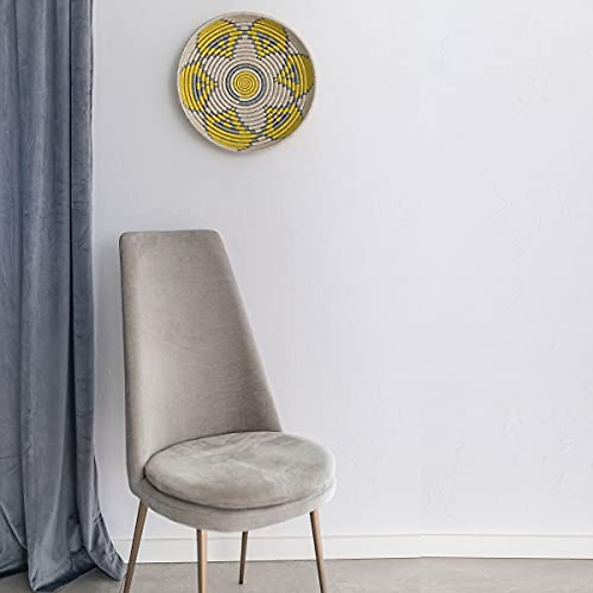 AFRICAN RWANDA WOVEN SUNBURST SERVING TRAY OR WALL HANGING 16" x 2"