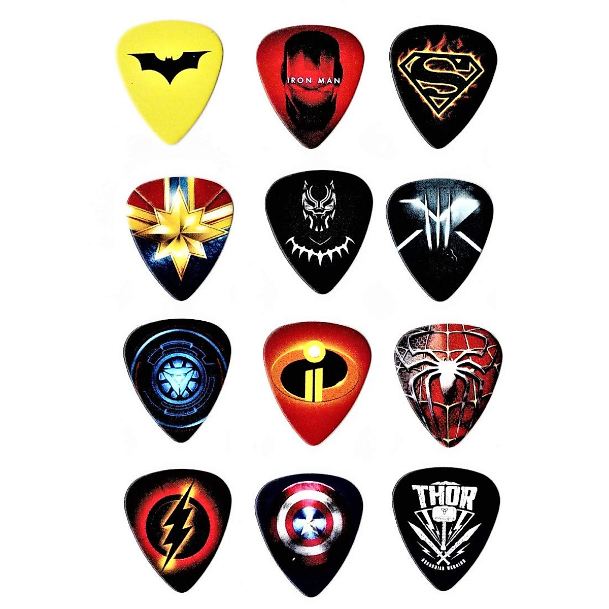 Marvel and DC Comics Superheroes Symbol (12 picks in a packet)