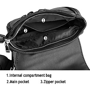 Sling Bag Fashion Saddle Bag Leather Crossbody Backpack Daypack for Men & Women