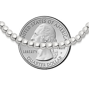 Savlano 925 Sterling Silver 14K Gold Plated Italian Solid Adjustable Bolo Bead Ball Slider Bracelet Comes With Gift Box for Women - Made in Italy (White)