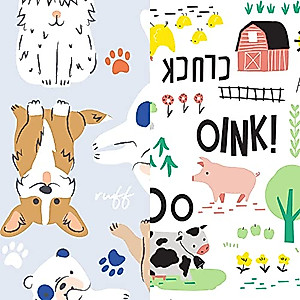 The Honest Company Clean Conscious Diapers | Plant-Based, Sustainable | Barnyard Babies + It’s A Pawty | Club Box, Size 7 (41+ lbs), 36 Count