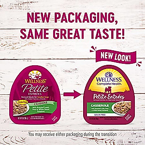 Wellness Petite Entrees Casserole Grain Free Roasted Lamb, Peas & Sweet Potatoes Wet Dog Food, 3 oz, Case of 12