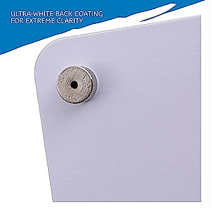 Iceberg Clarity Glass Personal Dry Erase Board, Office Supplies, with Ultra-White Back and Aluminum Frame, 9" x 12"