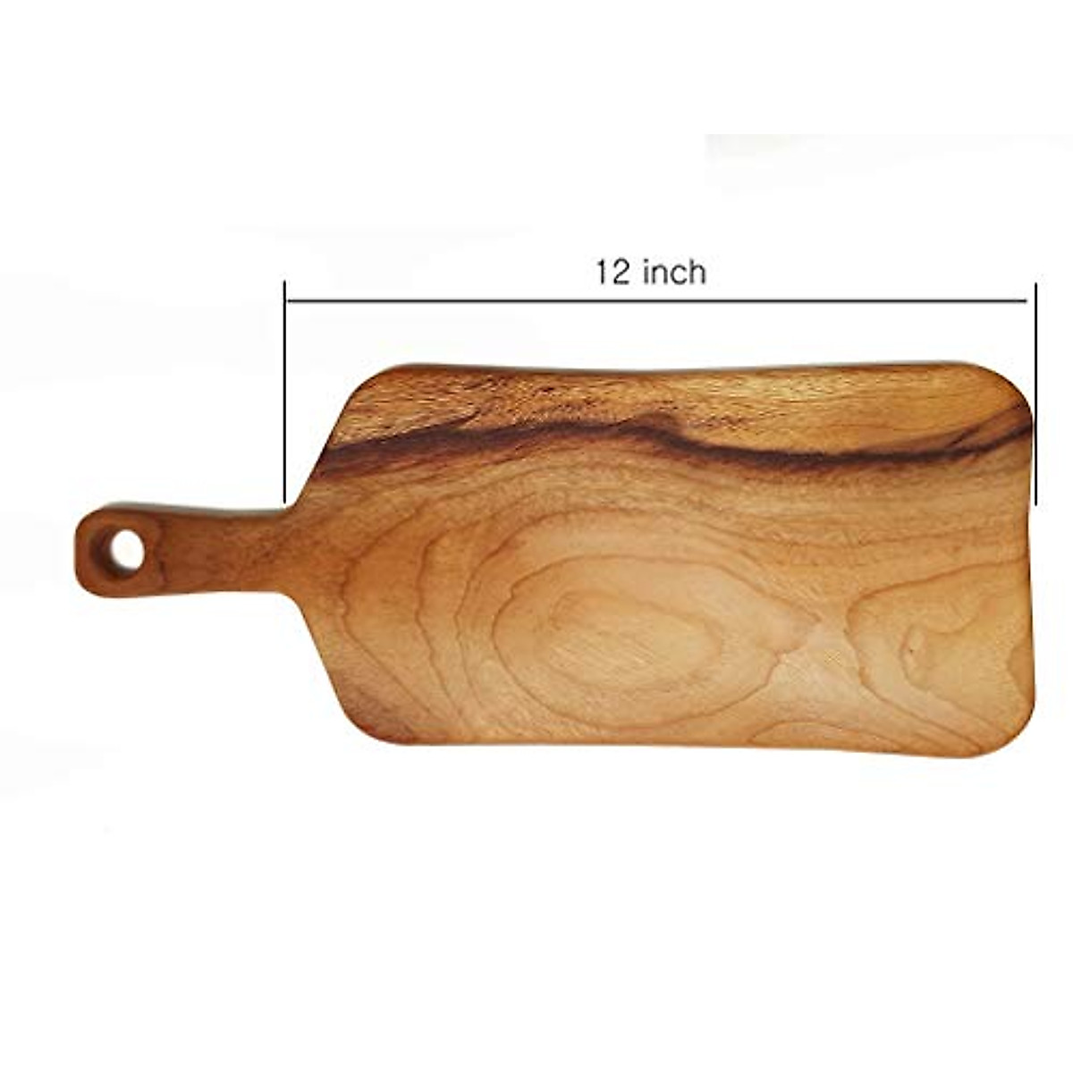 BOUMBI Fragrant Camphor Laurel Wood Cutting Board with Handle(15.7x6.3x0.55 inches paddle)