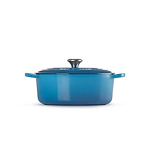 Le Creuset Enameled Dutch Oven Cast Iron Signature Oval Casserole, 29cm, 5 Qt, Marseille