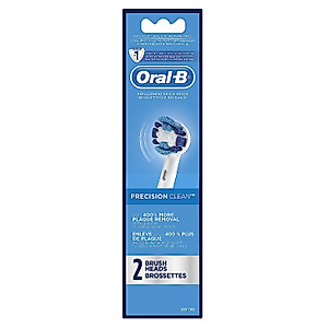 Oral-B Precision Clean Replacement Brush Heads for an Oral-B Electric Toothbrush, Pack of 2