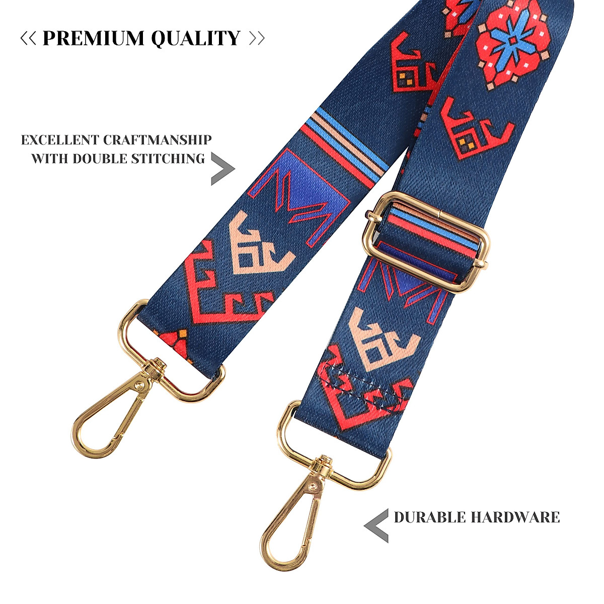 Auden Arctic Purse Strap Replacement for Crossbody Handbags, Comfortable, Vintage Style, Adjustable Length (30 to 55 inches)