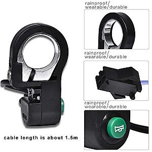 Demeras Horn Switch Button Plastic Horn Switch Button Accessory for Electric Bike Scooter