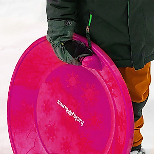 Lucky Bums Plastic Saucer Snow Sled, Pink, 25 inch diameter