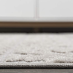 JONATHAN Y SBH102A-28 Citta High-Low Pile Mediterranean Tile Indoor Outdoor Area-Rug Bohemian Contemporary Geometric Easy-Cleaning Bedroom Kitchen Backyard Patio Porch Non Shedding, 2 X 8, Beige