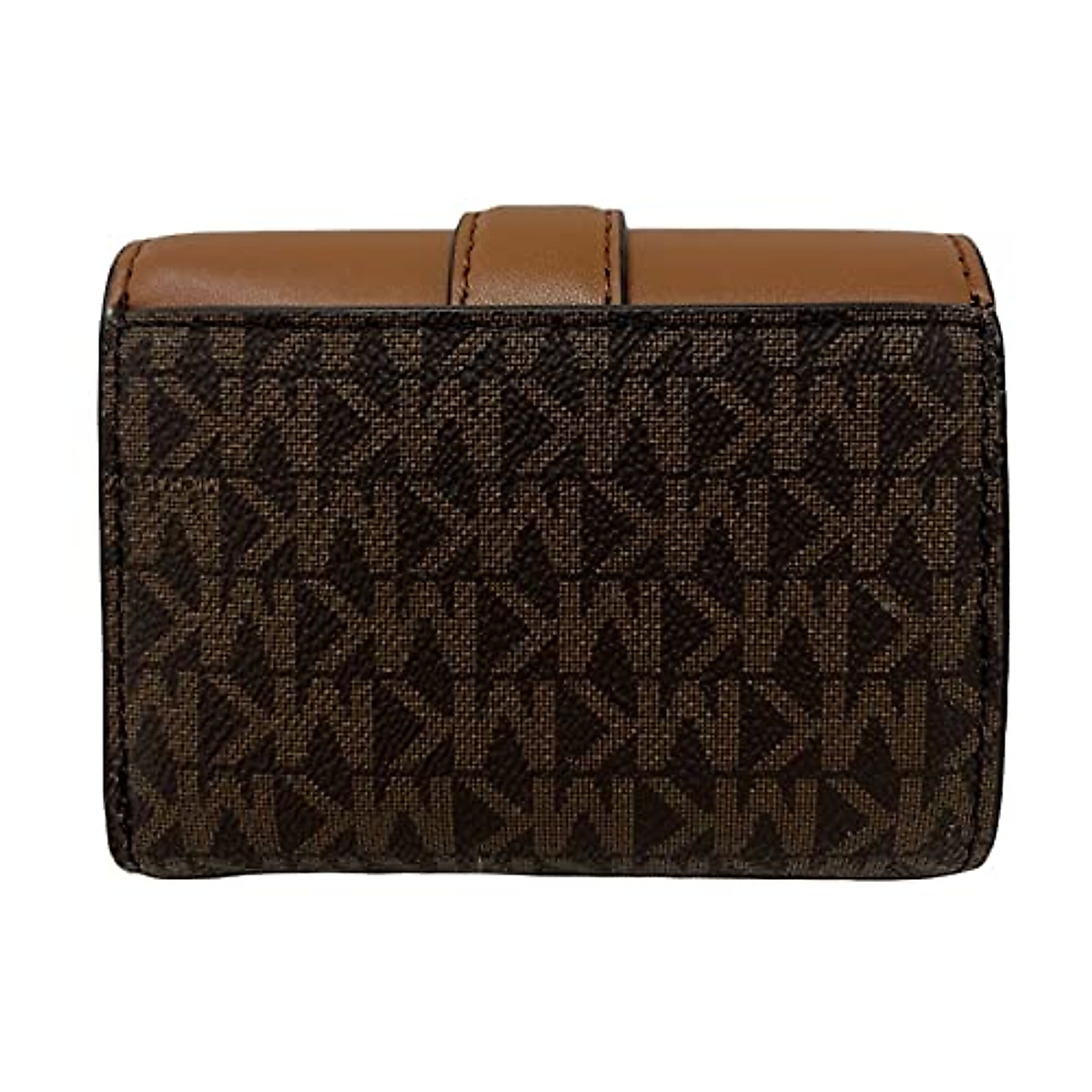 Michael Kors Carmen Women's Medium Bifold Wallet Flap Brown Signature Logo