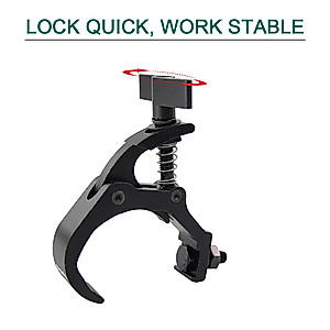 V-Show DJ Light Truss Clamps - C Clamp Mounting Truss Bracket Hook Clamp, Heavy Duty 330lb Aluminum Alloy Truss Clamp for DJ Par Light Fits 1.57-2.04 Inch Truss (4 Pack)