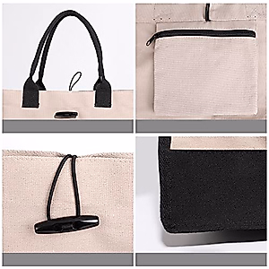 Aricsen Reusable Grocery Shopping Personalized Gift Burlap Jute Canvas Tote Bag Women Handbags with Handles Bulk Carry, Friends Bridesmaid Sister Daughter Birthday, Beach, Holidays (Gemini, Large)