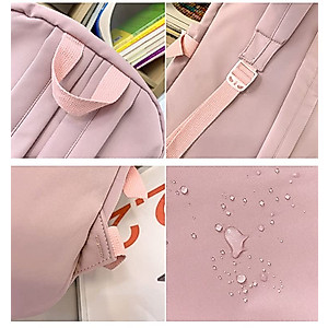 MWZING Kawaii Backpack with Cute Pin Accessories Plush Pendant Kawaii Cute Aesthetic Backpack GREEN