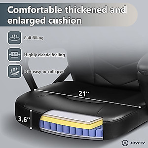 JOYFLY Gaming Chair, Gamer Chair for Teens Adults, Computer Gaming Chair Video Game Chairs Ergonomic PC Office Chair with Lumbar Support(Black Leather)