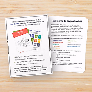 WorkoutLabs Yoga Cards II – Intermediate: Professional Visual Study, Class Sequencing & Practice Guide Vol.2 · Plastic Yoga Flash Cards/Yoga Deck with Sanskrit