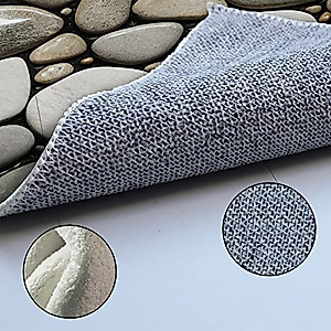 LBHAUSE Beach Black White Pebble Doormat Front Door Mat 16"x24", Absorbent Indoor Floor Mat Rubber Kitchen Rug Welcome Entrance Door Mat Living Room Bedroom Rug Modern Art Nordic Style