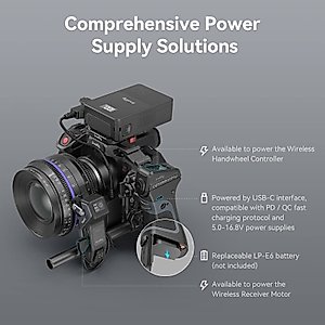 SmallRig MagicFIZ Wireless Follow Focus Two Motor Kit with Handwheel Controller, Wireless Handgrip and Two Receiver Motor, 100m / 328ft Remote Focus Control for DSLR and Cine Lenses - 3918