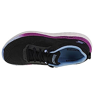 Skechers Women's Max Cushioning Delta-Sunny Road Running Shoes, Black/Blue, 10M