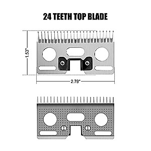 BEETRO 24 and 35 Teeth Horse Shears Replacement Blades, Professional Stainless Steel Clipper Blades for Horse Equine Goat Pony Cattle