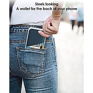 Miroddi MagSafe Wallet Card Holder for iPhone 14/13/12 Series - Blue+Orange RFID Blocking Faux Leather