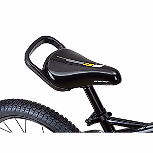 Schwinn Koen & Elm Toddler and Kids Bike, For Girls and Boys, 16-Inch Wheels, BMX Style, With Saddle Handle, Training Wheels Included, Chain Guard, and Number Plate, Black