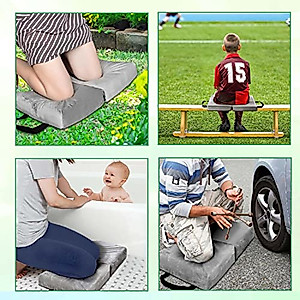 i frmmy Memory Foam Extra Thick Kneeling Cushion Pad- Garden Kneeler for Gardening, Bath Kneeler for Baby Bath, Knee Mat for Work, Extra Large 22x 12 Inch, Thick 2.9 Inch (Gray)