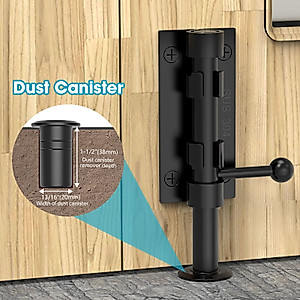 Slide Bolt Gate Latch Hardware, Barrel Bolt Latch, 6.3 Inch Heavy Duty Solid 304 Stainless Steel Black Finish for Wooden Fence/Shed Door/Yard Door/Barn Door/Interior and Outdoor Latch (2 Pack Black)