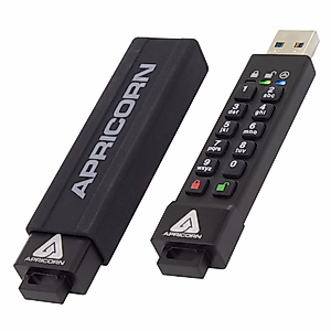 Apricorn 32GB Aegis Secure Key 3Z 256-bit AES XTS Hardware Encrypted FIPS 140-2 Level 3 Validated Secure USB 3.0 Flash Drive (ASK3Z-32GB),Black