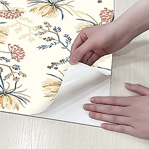 JiffDiff Boho Floral Wallpaper Peel and Stick Wallpaper Removable Wallpaper Wall Decor Home Decor Wall Art Printable Wall Art Room Decor (Fantasy Dream)