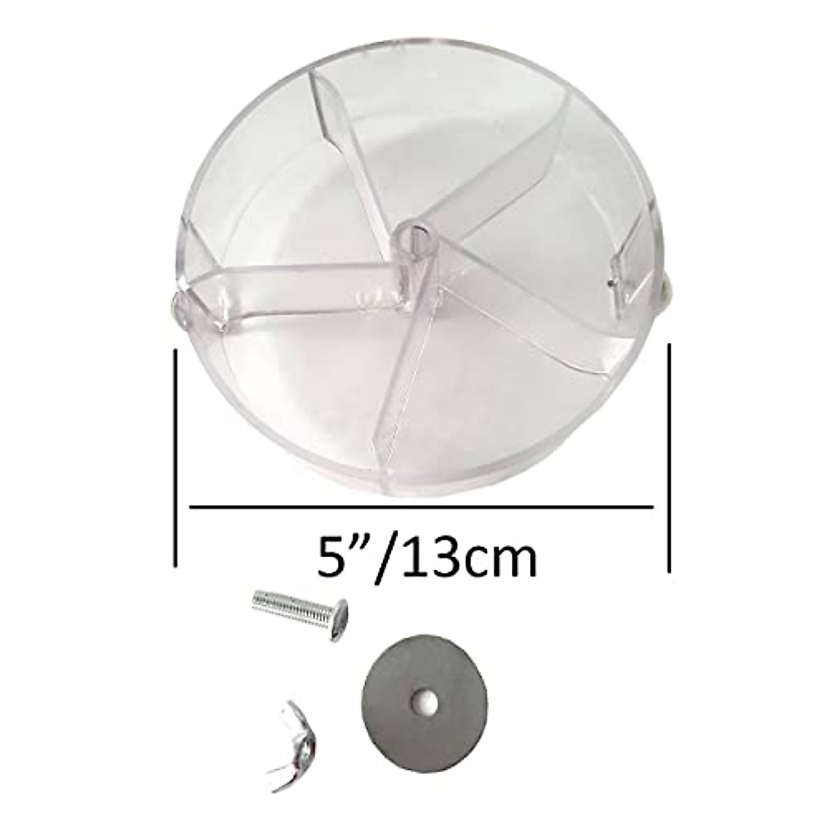 Bird Creative Foraging System Wheel Seed Food Ball Rotate Training Toy for Small and Medium Parrots Parakeet Cockatiel Conure (Clear)