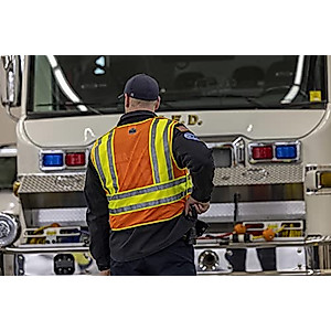 Public Safety Reflective Vest, High Visibility, ANSI Compliant, Breakaway, 6XL/7XL, Ergodyne GloWear 8245PSV,Lime