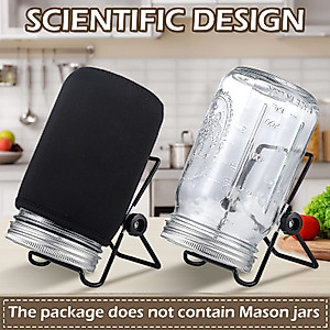 6 Pack Sprouting Lids with Stainless Steel Sprouting Jar Stands, Blackout Sleeves, Sprouting Kit for Wide Mouth Mason Jar, Organic Sprouts