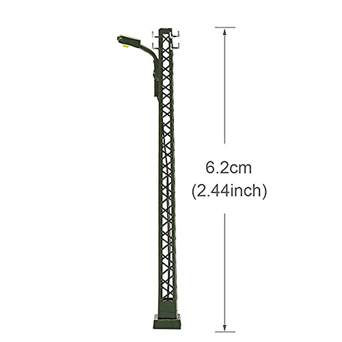 LQS60 3pcs Model Railway Lights Lattice Mast lamp Track Light N Scale 1:160 Layout (N Scale)